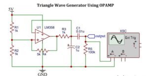 Triangle Wave Generator using OPAMP - CompileIoT